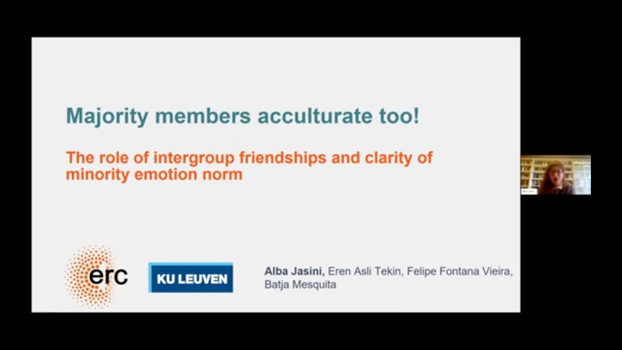 Majorities emotions acculturate too by Alba Jasini - YouTube