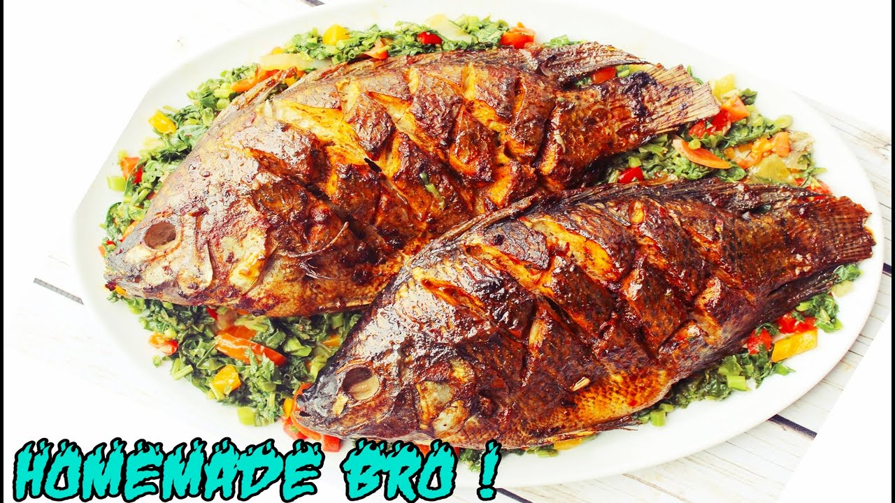 Secret of Catching n' Cooking BIG, FAT Tilapia BBQ ||Village Fishing ...