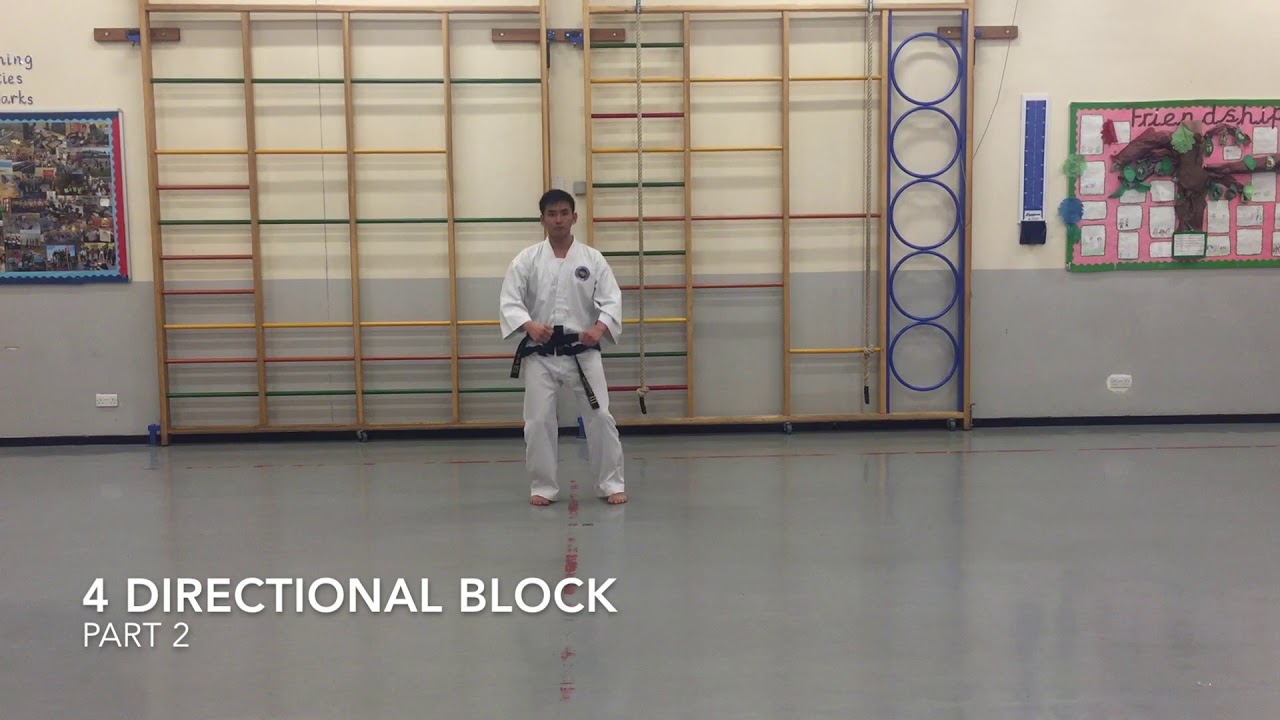 White Belt Syllabus - 4 Directional Block - YouTube