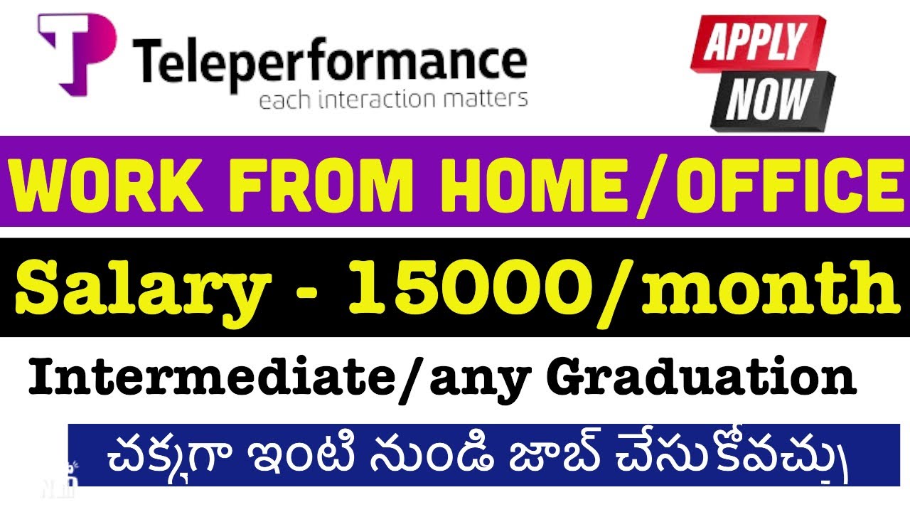 Latest jobs || Teleperformance recruitment 2022 || work from home jobs ...