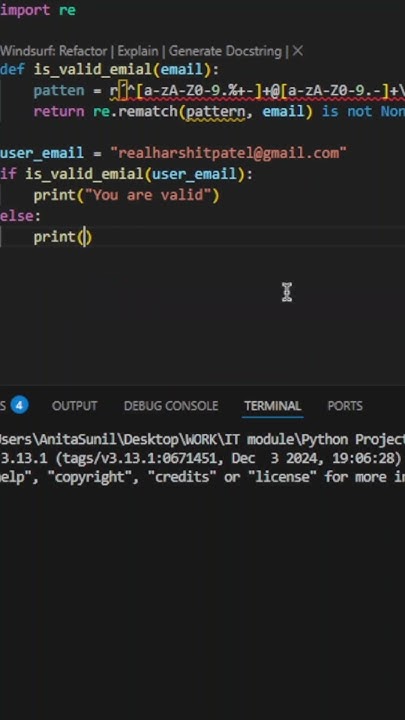The BEST Way to Validate Emails in Python 2025 Using Regex - YouTube