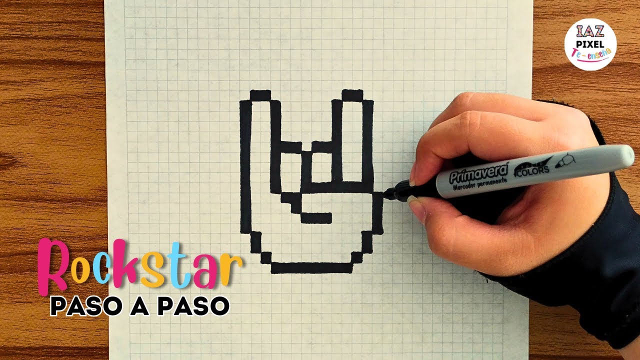 Como pintar una mano ROCKSTAR en PIXEL ART – Tutorial paso a paso # ...