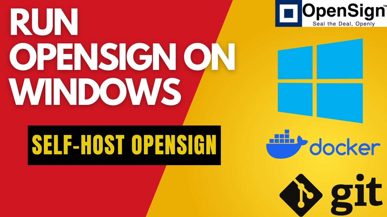 Localhost OpenSign™ Setup with Docker on Windows - YouTube