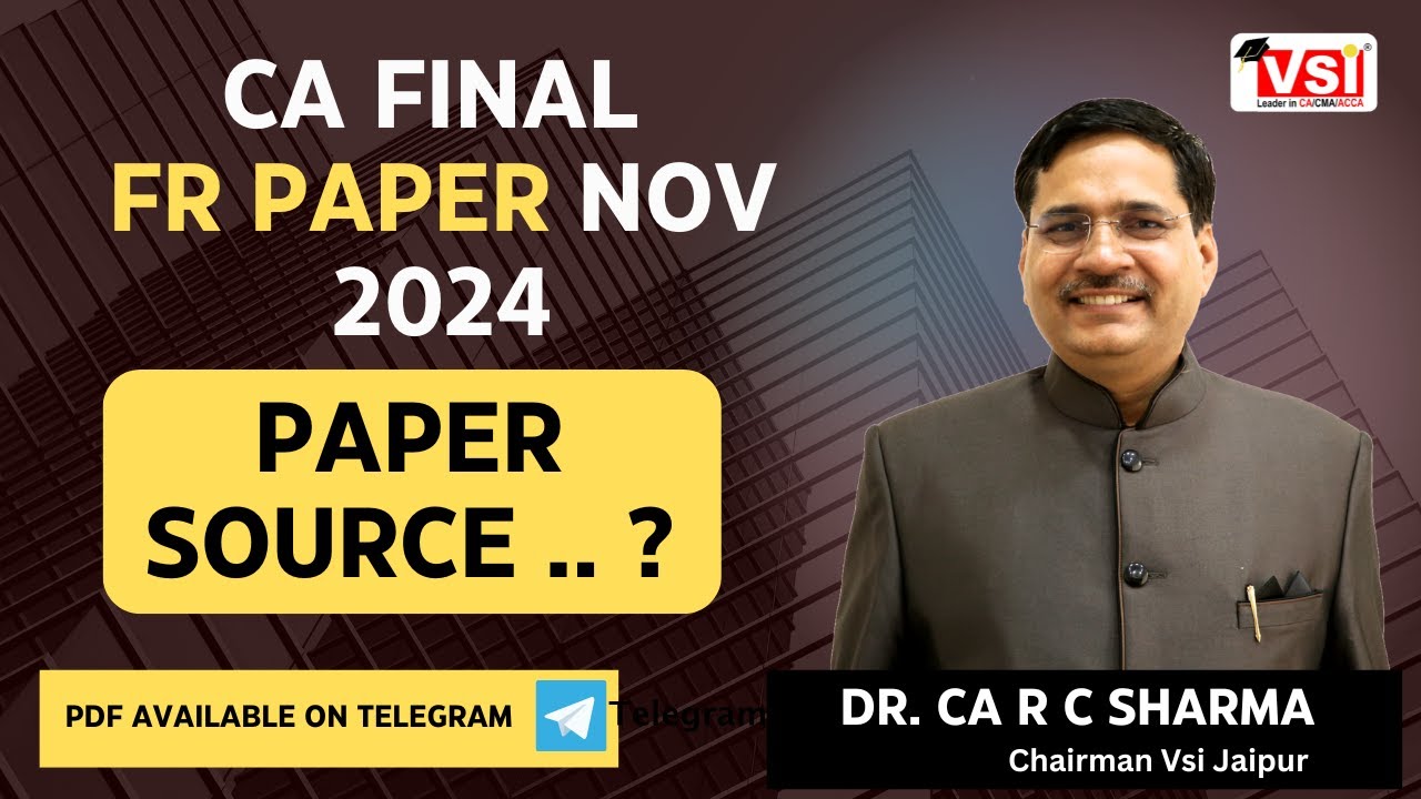 CA Final Nov 2024 Source Using By ICAI Of FR Paper Must Watch #icai By ...