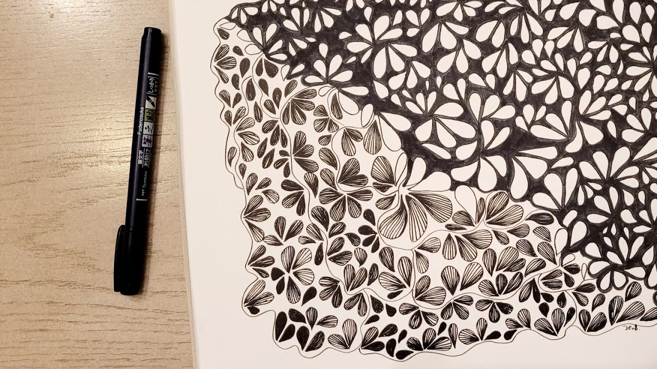 Pattern Art | Pen Drawing | Follow Along | Tutorial. - YouTube