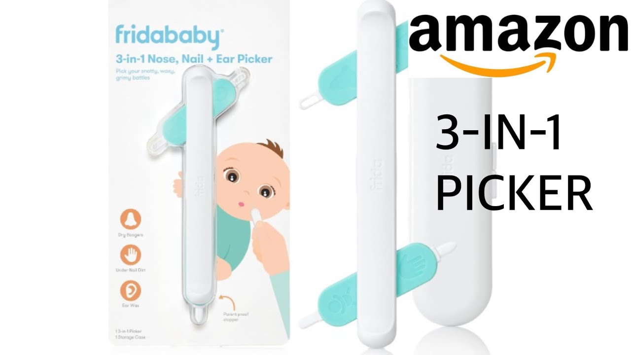 HOW TO USE THE 3-IN-1 FRIDA BABY NOSE, NAIL & EAR PICKER | AMAZON FINDS ...