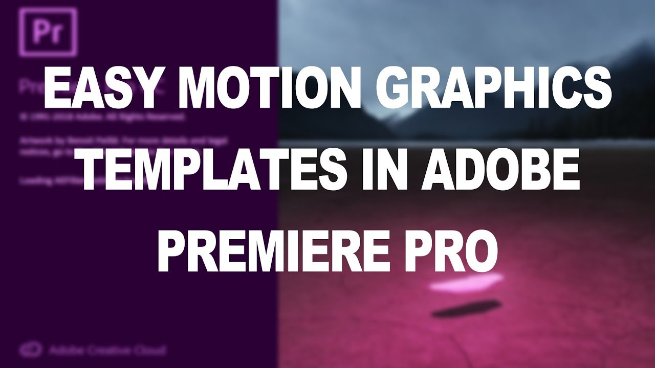 Easy Motion graphics Templates in Adobe Premiere Pro - YouTube