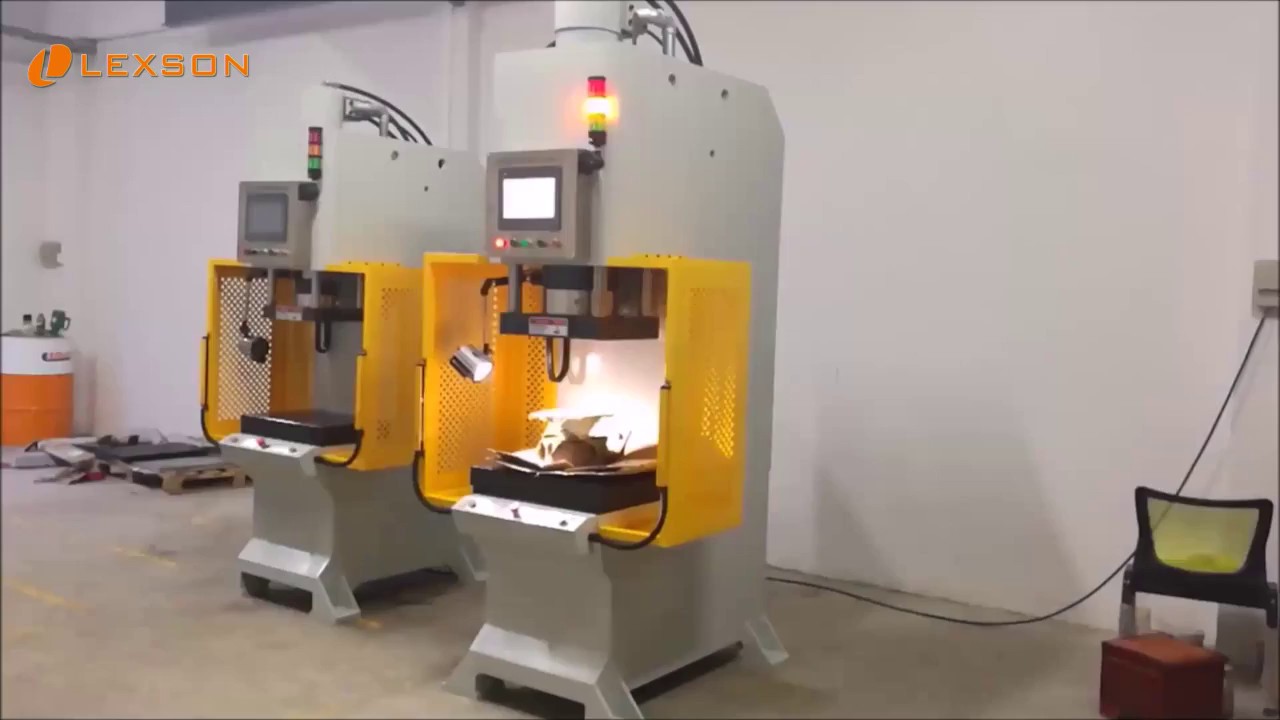 Precision C Frame 40 Ton Automotive Press With Color HMI - YouTube