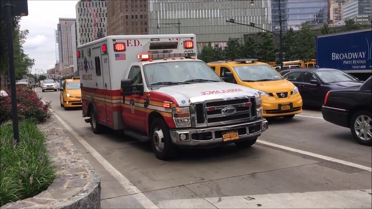 COMPILATION OF NEW YORK CITY EMS AMBULANCES RESPONDING IN THE 5 ...