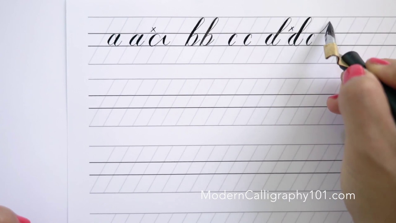 Lowercase Lesson Sample from Modern Calligraphy 101 || CROOKED ...