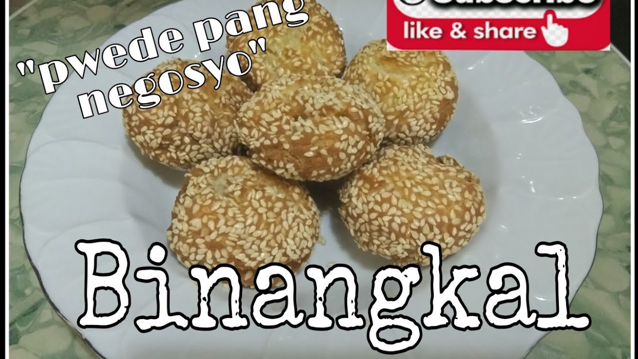 Binangkal (fried sesame bread) - YouTube