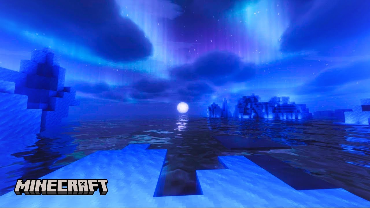 The Northern Lights of Minecraft | Sleep & Study (w/music) - YouTube