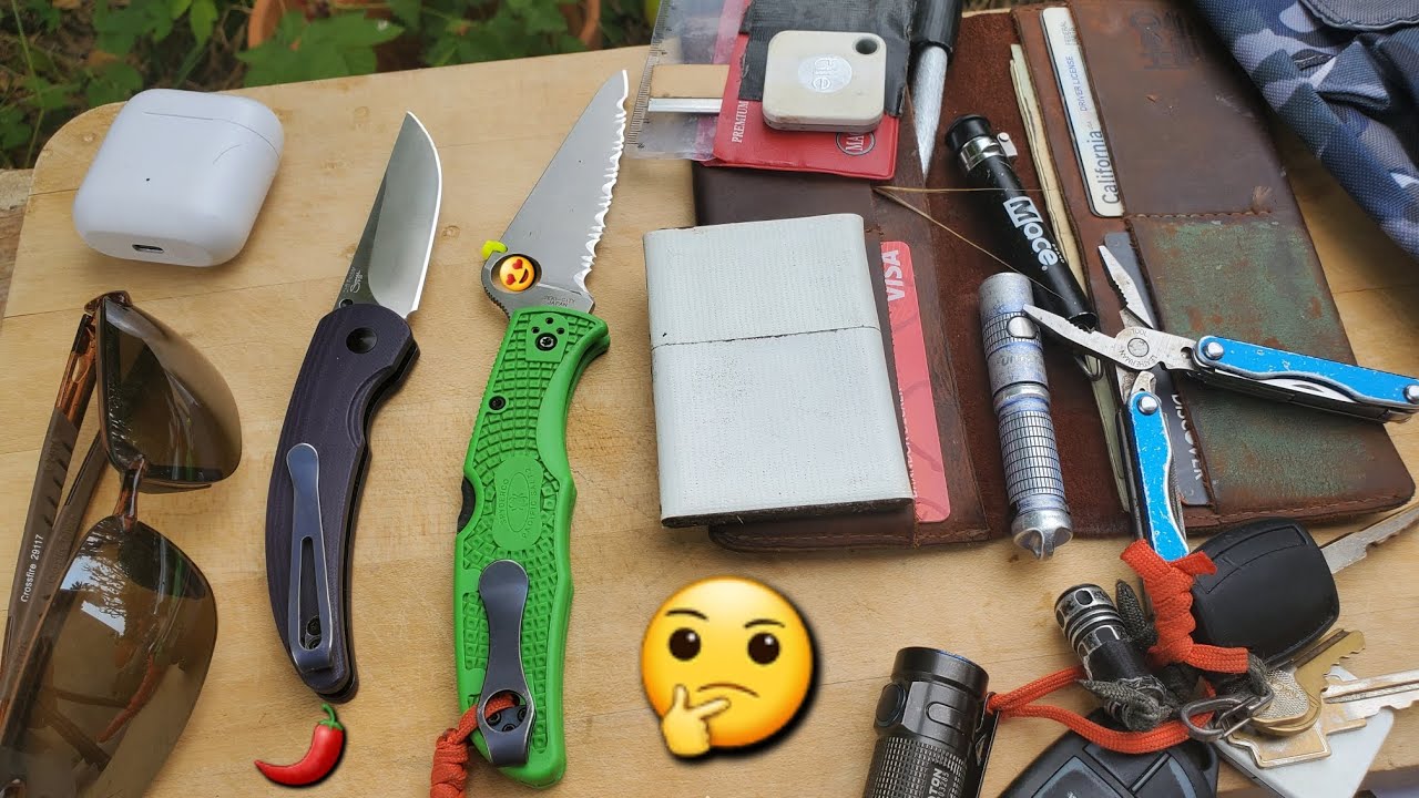 Pocket Pump in Depth. Spyderco, Leatherman, Kizer Mace, Tile trackers etc - YouTube
