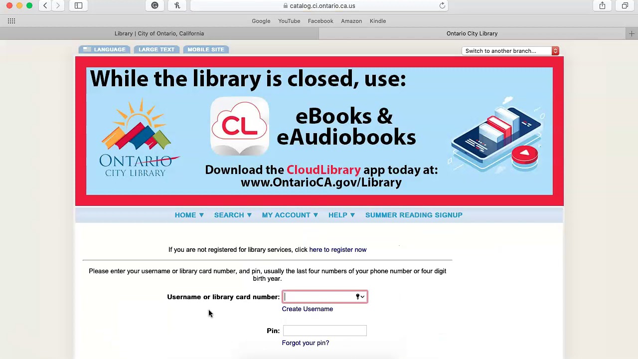 e-Resources: How to Sign Up for a Digital Library Card - YouTube