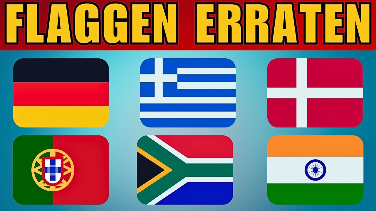 Kannst du alle 50 Flaggen in 3 Sekunden erraten? Das ultimative Flaggen ...