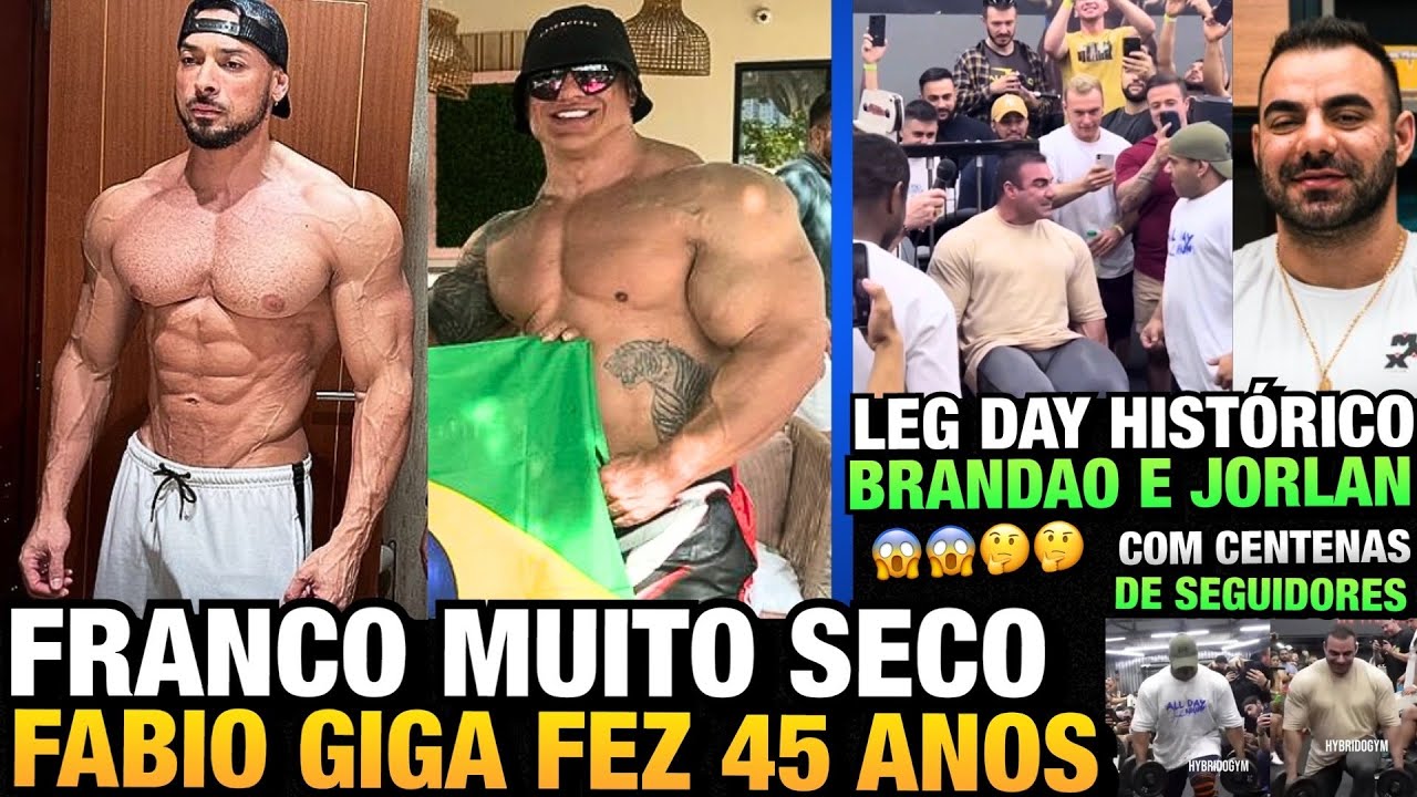 FRANCO MOSTRA SHAPE MUITO SECO - GIGA ENORME AOS 45 ANOS - BRANDÃO E ...