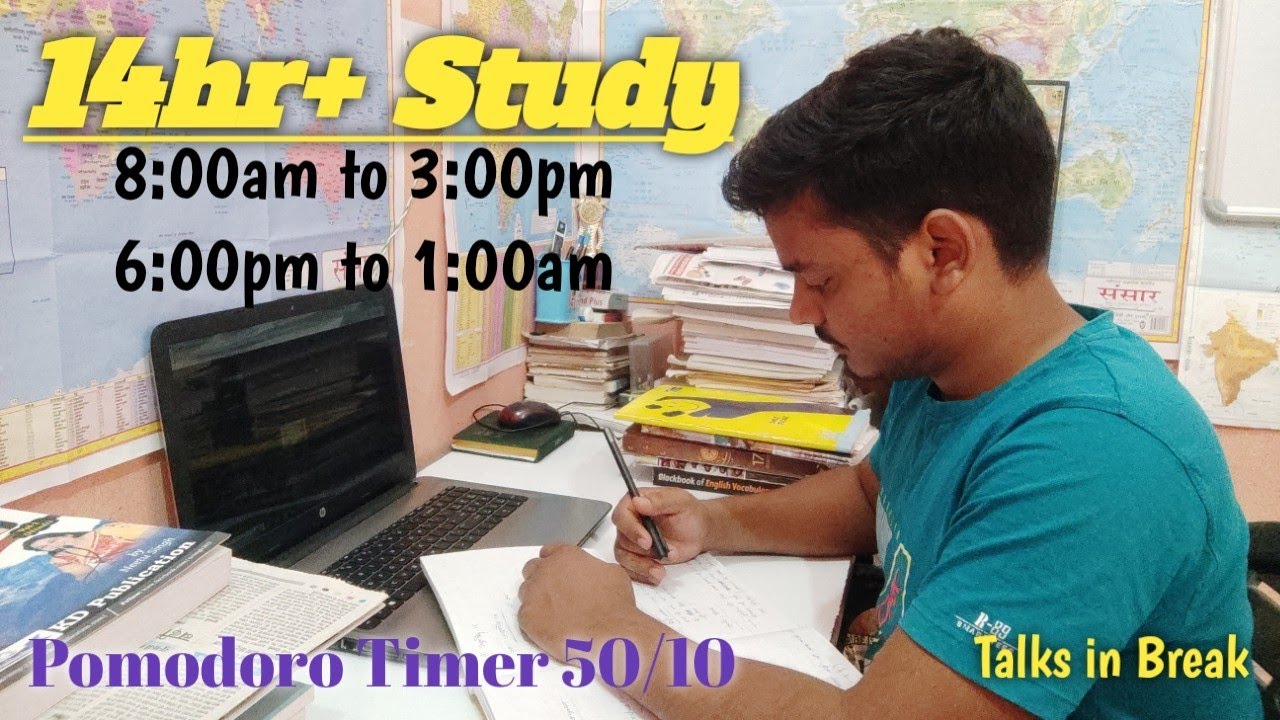 14-HOURS STUDY WITH ME #LIVE - POMODORO 50 & 10 | UPSC CSE & BPCS 2025 ...