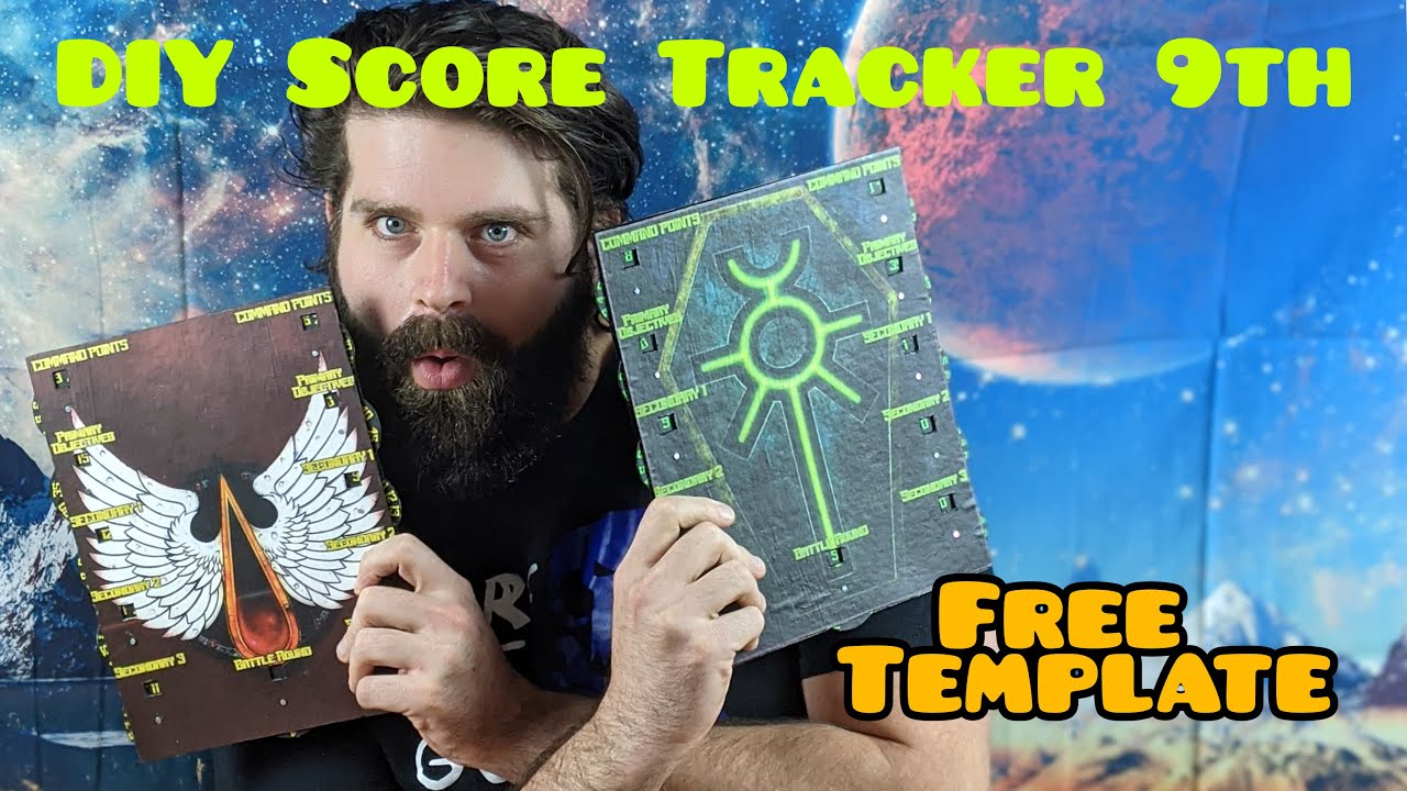 [Free Template] DIY Score Tracker for Warhammer 40k 9th edition. - YouTube