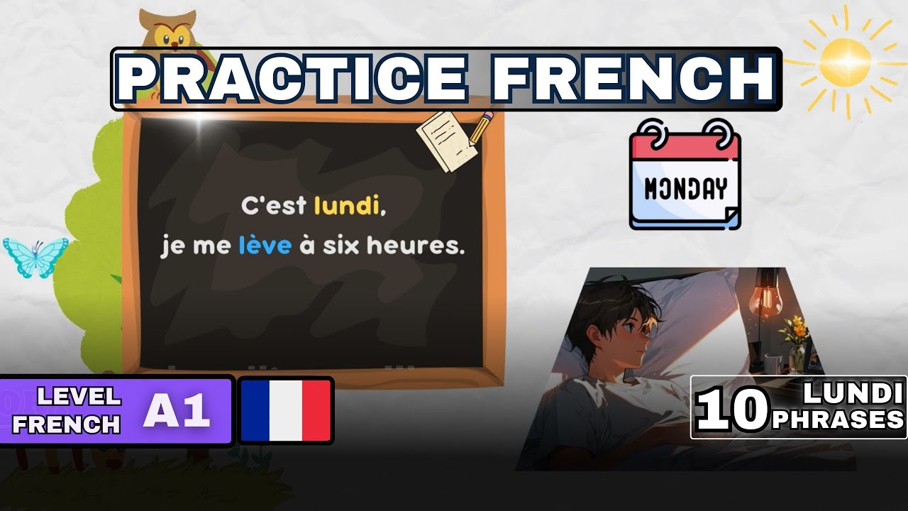 Practice French || 10 Simple Monday Phrases (A1) - YouTube