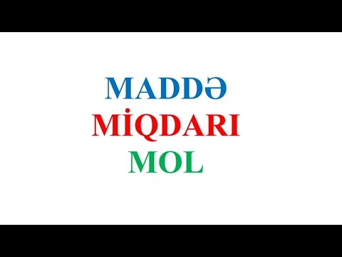 Maddə miqdarı. Mol