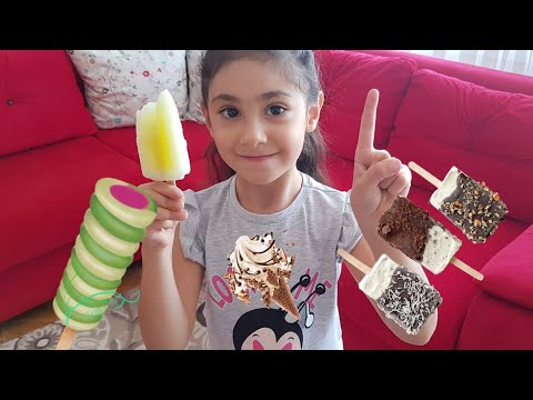 Yağmur Dondurmaları Beğenmedi Parmak Dondurma İstedi | Dondurma Videoları | Yağmurla Eğlence