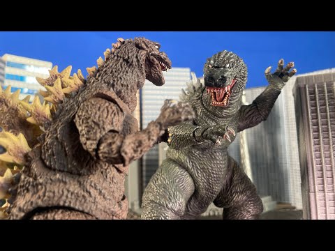 Godzilla 1954 vs Godzilla GMK (stop motion fight)