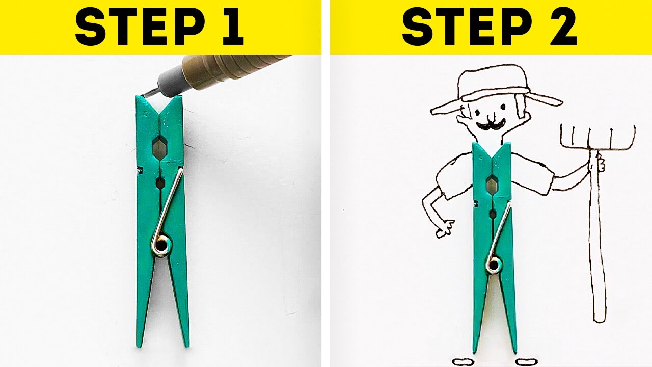 Create Amazing Drawings with Everyday Household Items! - YouTube