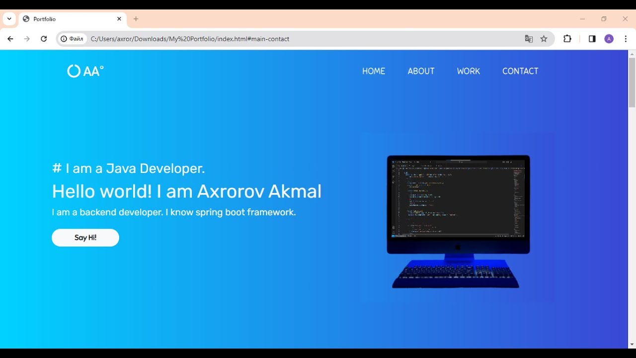 How To Create A Portfolio Using Html Css And Js Youtube 0133