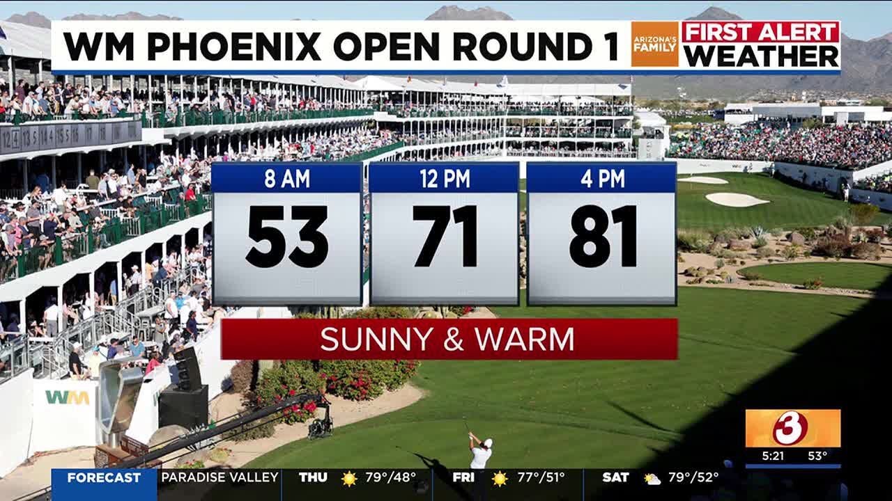 Sunny and warm weekend on tap for WM Phoenix Open in Arizona - YouTube
