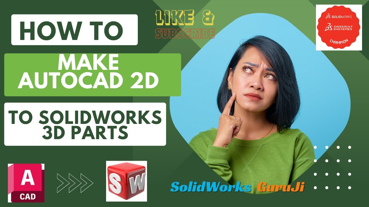 How To Make AutoCad 2D To SolidWorks 3D Parts - YouTube