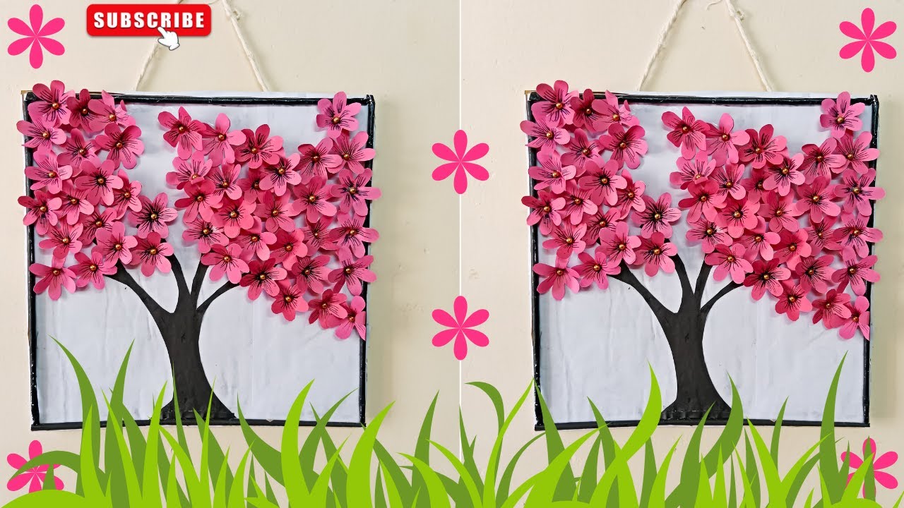 Paper tree wall hanging craft | Paper craft for wall decoration | Diy ...