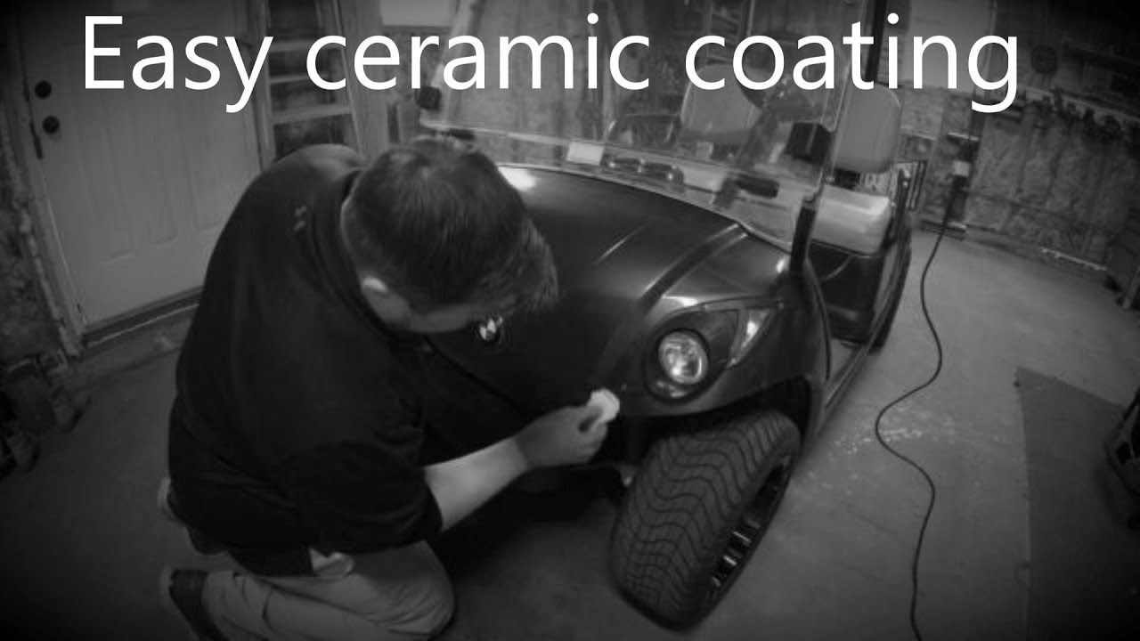 Quick ceramic coat how to on the golf cart - YouTube