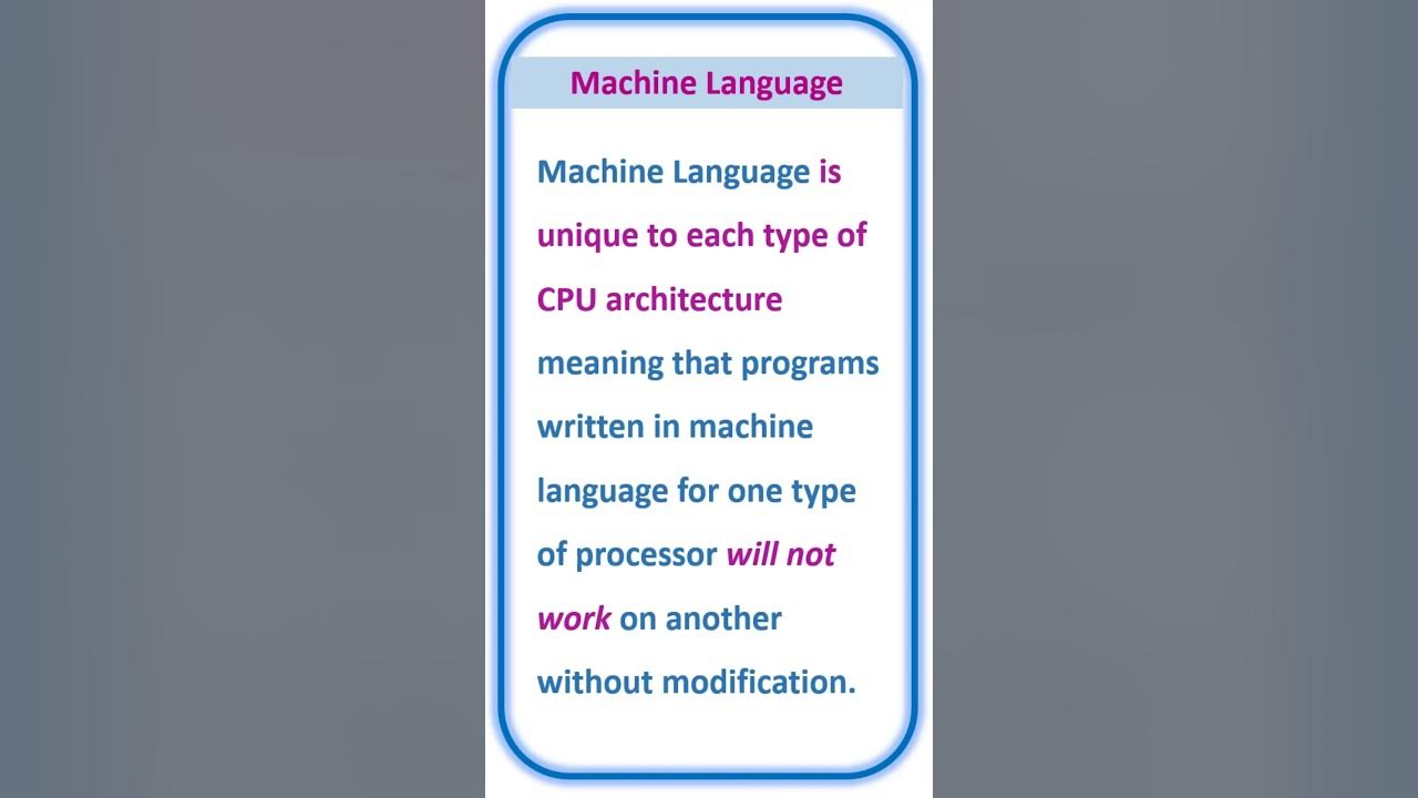 What is Machine Language | Class 11 | Sarita's Teachdesk - YouTube
