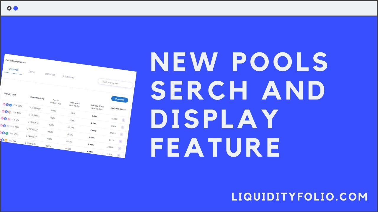 New Uniswap pool search feature - YouTube