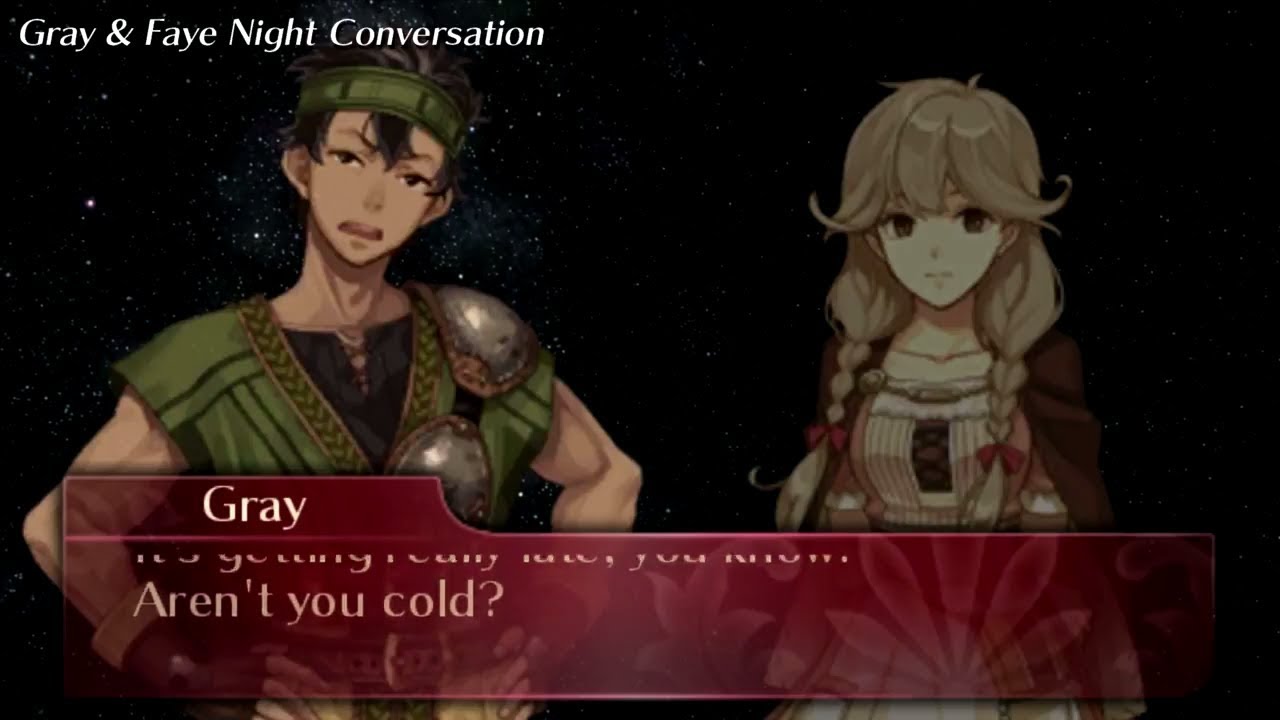 Gray & Faye Night Conversation - Fire Emblem Echoes: Shadows of ...