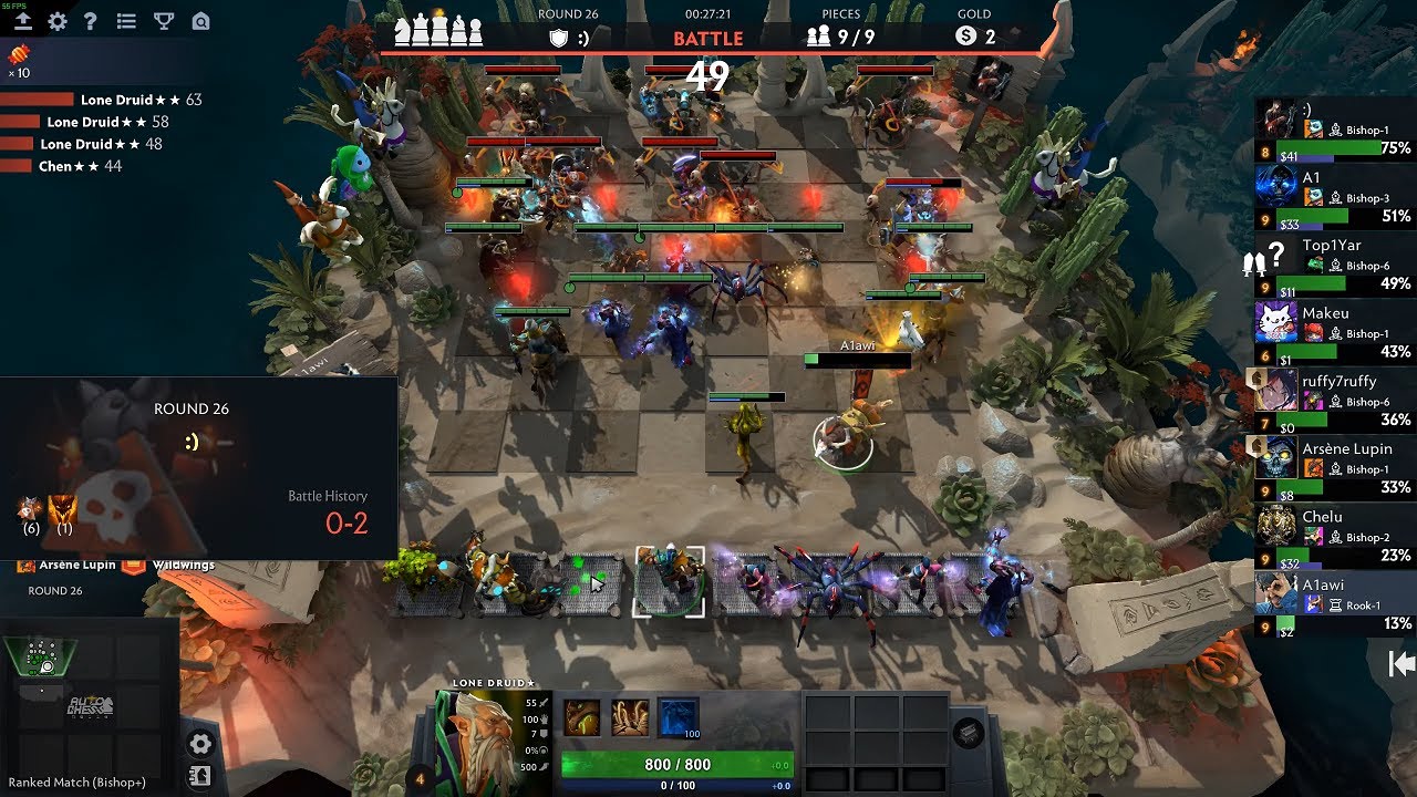 Dota 2 AutoChess 2 Aqir 4 Beast Synergy | ARC Warden Rank 2 I Hit Every One 50+ Fun Game - YouTube