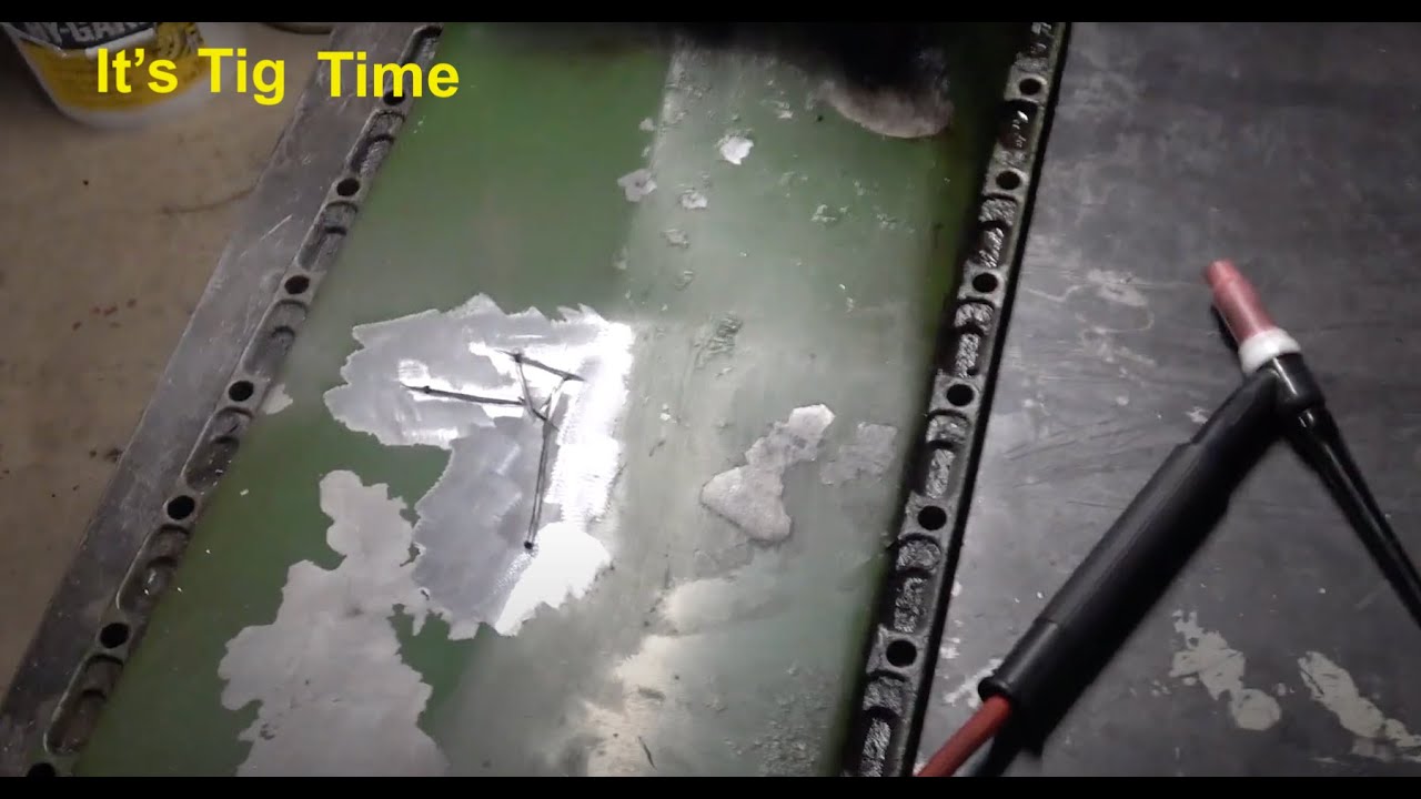 Welding an Aluminum Drain Pan - YouTube