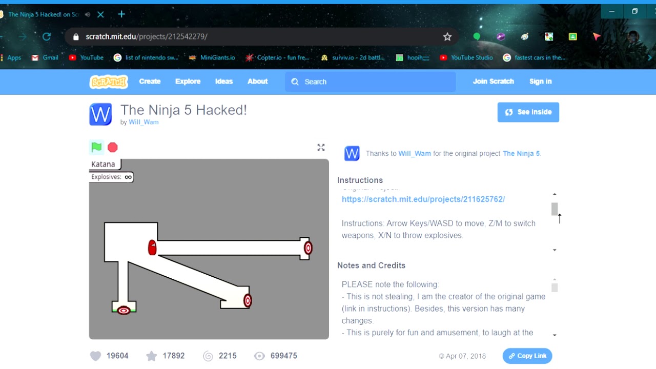 The Ninja 5 Hacked! on Scratch part 2 - YouTube
