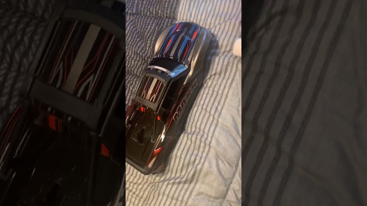 Traxxas Maxx pro graphics body paint matching to oem orange and blue ...