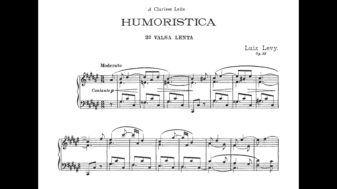 Luiz Levy - Humorística (2ª Valsa lenta) (Cláudio de Brito, piano ...