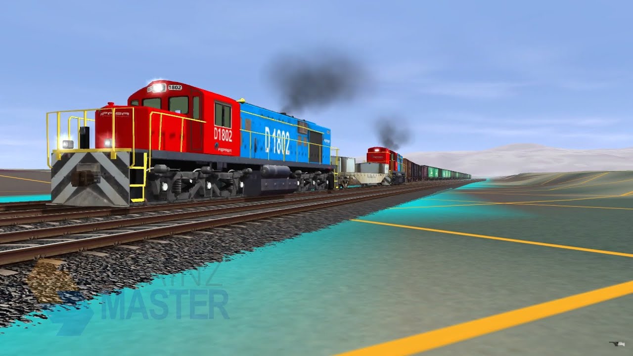 Trainz Chile - Tren celuloso FEPASA (D-1802 + D-1803) (Video Mejorado ...