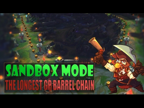 THE LONGEST GANGPLANK BARREL CHAIN - Practice Sandbox Mode Gameplay ...