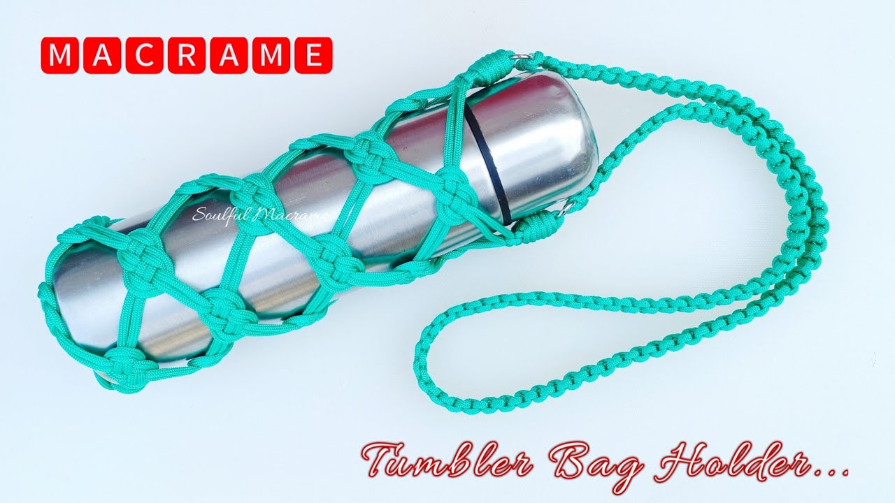 DIY Macrame Water Bottle Holder | Macrame Water Bottle Holder & Bag | Josephine Knot Easy ...