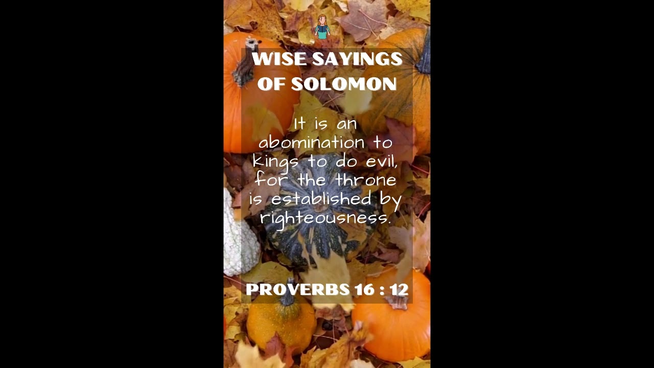 Proverbs 16:12 | NRSV Bible | Wise Sayings of Solomon - Proverbs 16:12 ...