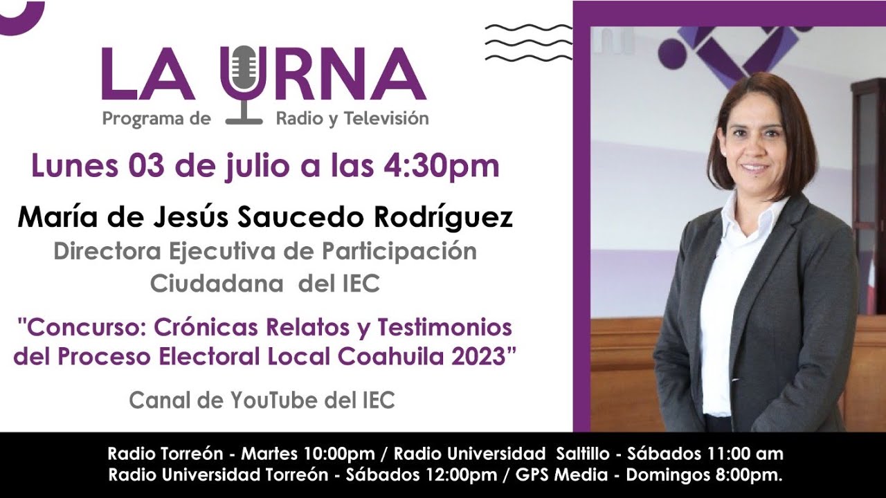 La Urna, programa de Radio y Televisión del IEC. Julio 3 de 2023 - YouTube