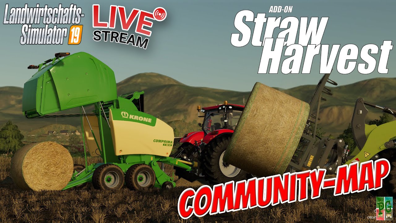 STRAW HARVEST ADD ON - MULTIPLAYER EVENT 🚜│LS19 - FS19 LIVE🔴[HD][PC ...
