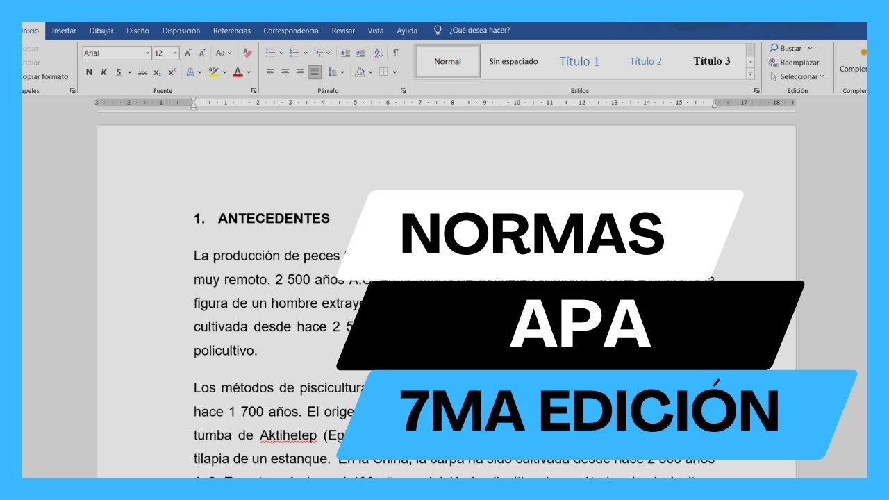 Normas APA 7ma Edición en WORD (EXPLICADO A DETALLE) - YouTube