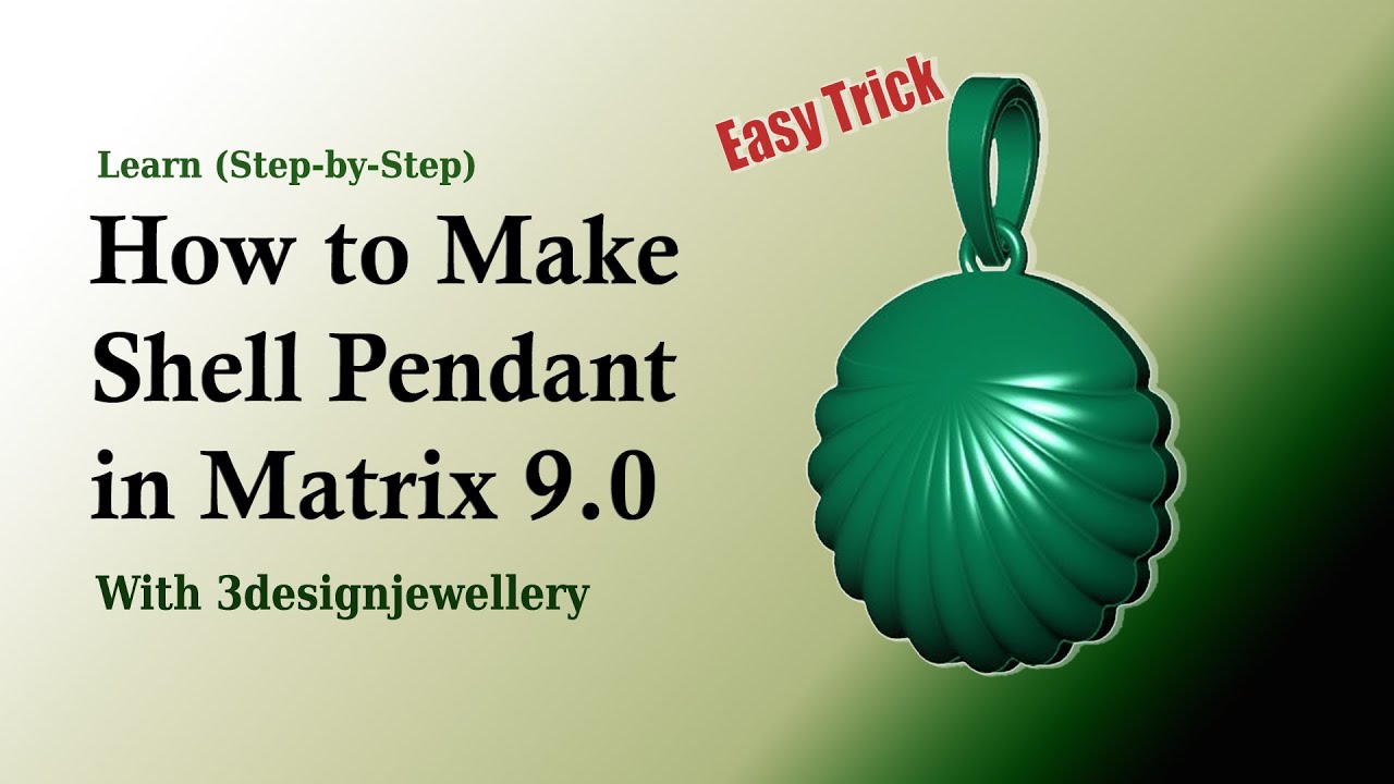 🔷How to make Shell Pendant in Matrix9.0🔷 #rhino matrix tutorial # ...