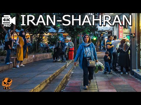 Iran Street Walking Tour on Shahran Tehran at Night 2022 Iran walk 4k