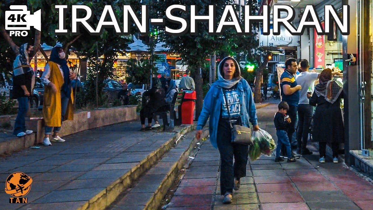 Iran Street Walking Tour on Shahran Tehran at Night 2022 Iran walk 4k ...